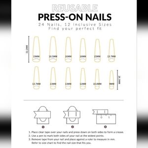 Makeup | White And Blue Press On Nails | Poshmark